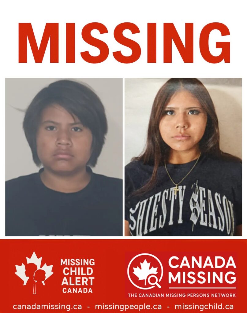 2 Missing Girls in Lethbridge, Alberta – Shavon Small Eyes, 12, and ...